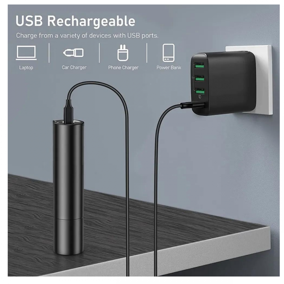 HIGH POWER TYPE C RECHARGABLE FLASHLIGHT