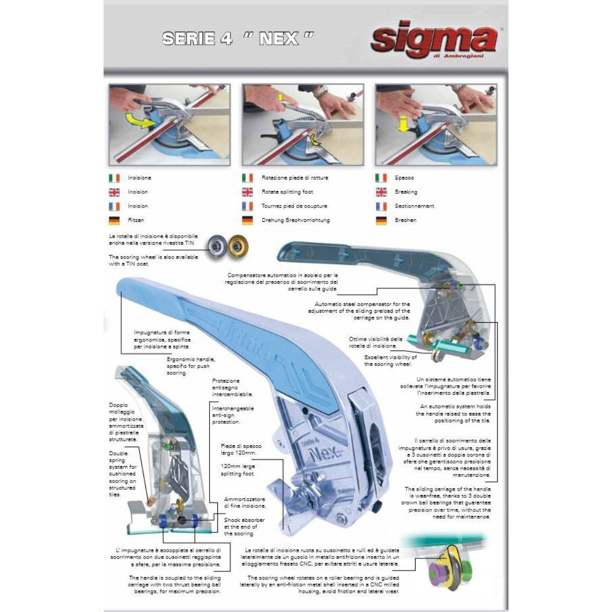 SIGMA Ergonomic pulling handle for SERIES 4 "NEX"