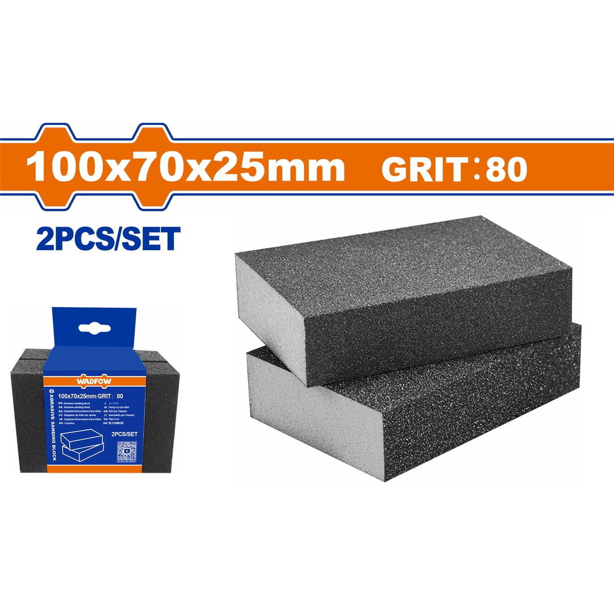 WADFOW Abrasive sanding block 100Χ70Χ25mm